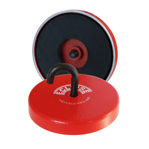 Ceramic Shallow Pot Magnets with Hook | Eclipse Magnetics