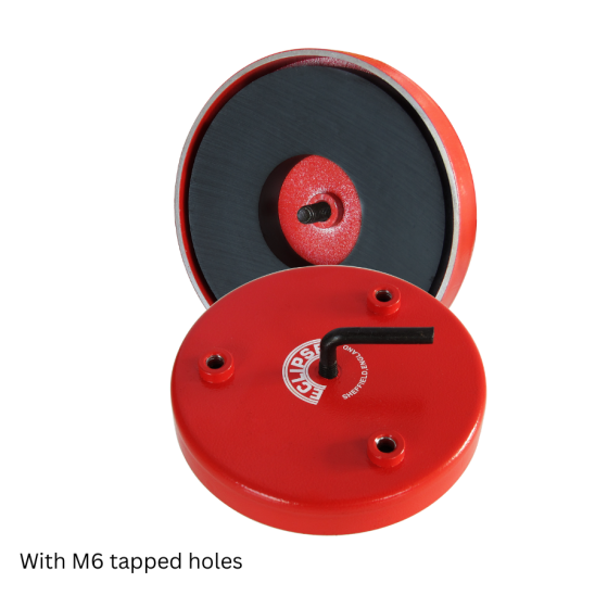 Ceramic Shallow Pot Magnets with Hook | Eclipse Magnetics